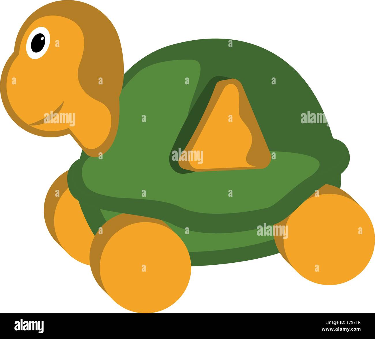 Isolated wooden turtle toy shaped car Stock Vector Image & Art - Alamy