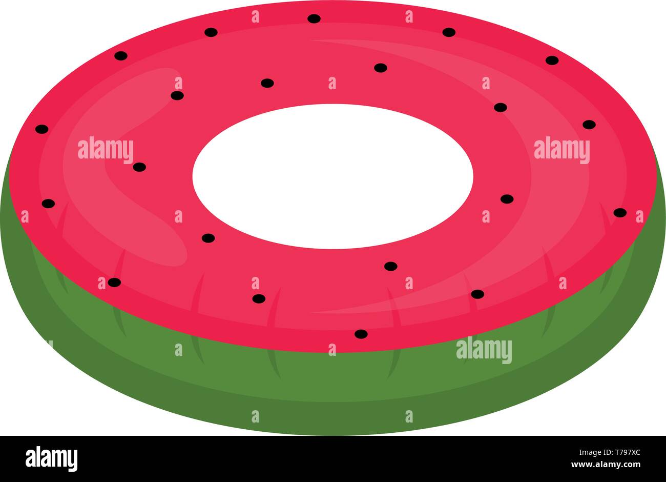 Isolated pool float shaped watermelon image Stock Vector Image & Art ...