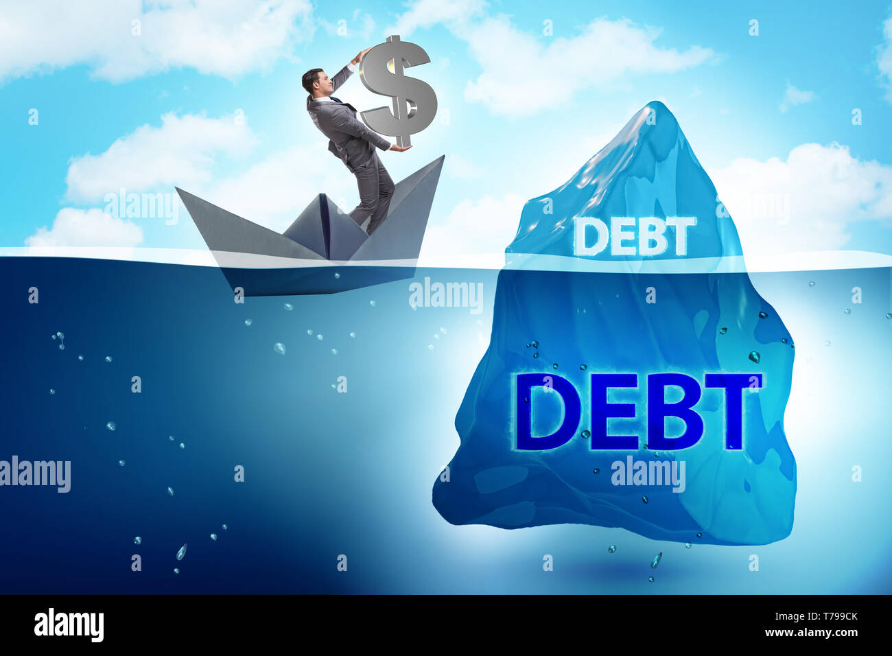 Money debt iceberg hi-res stock photography and images - Alamy