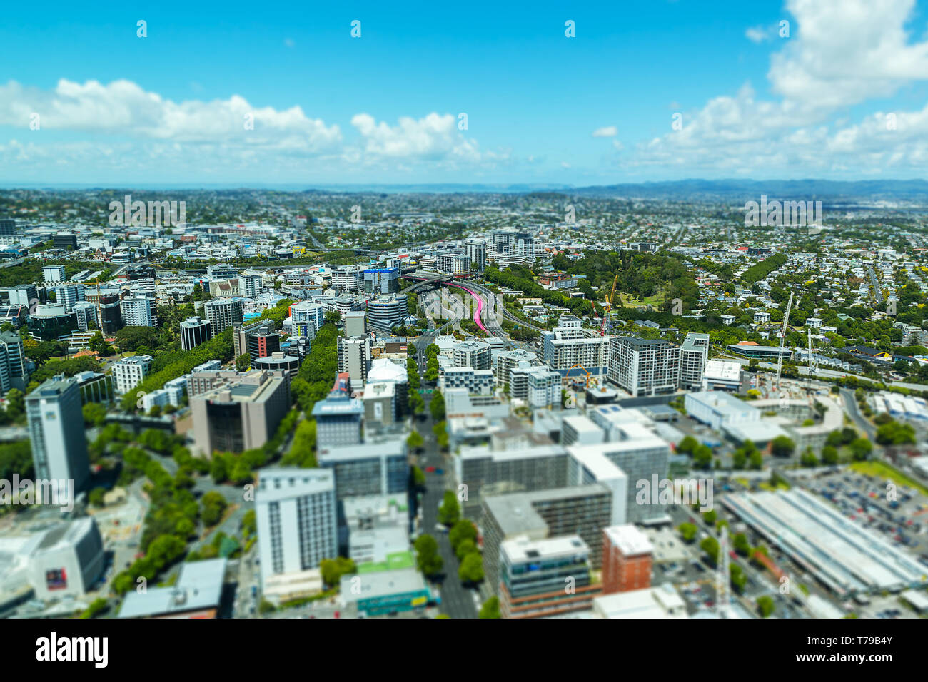Auckland city view from the Sky Tower Stock Photo - Alamy