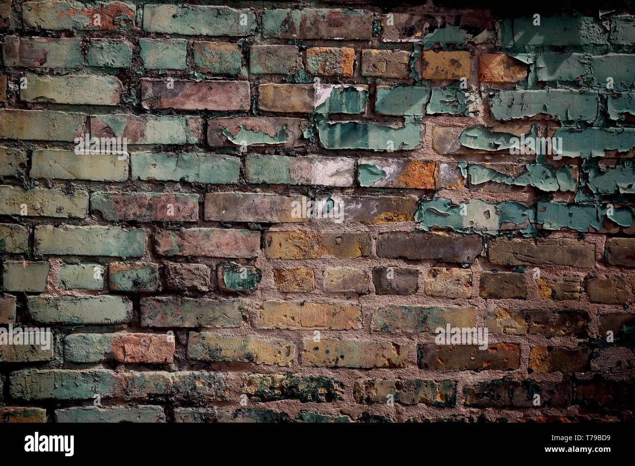 Old Brick Wall Painted Stock Photo - Alamy