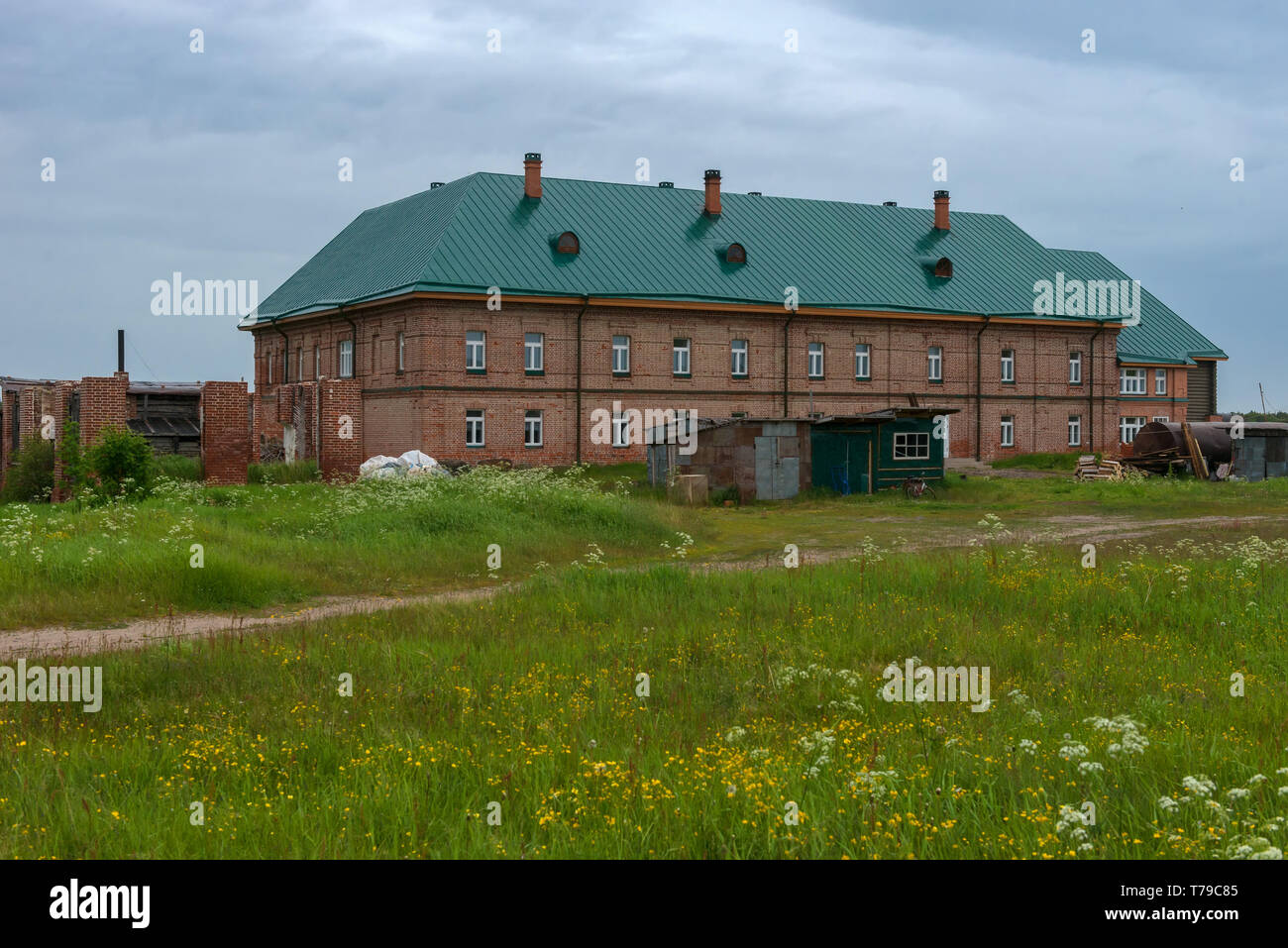 An old dairy farm building. Sergievsky skete. Muksalma Island ...