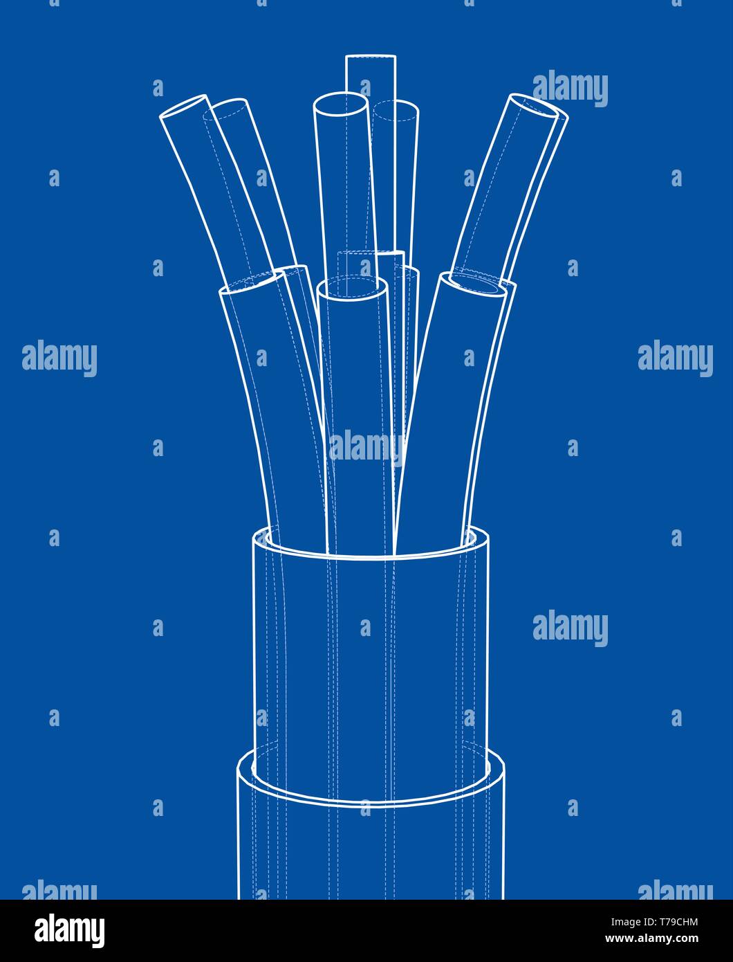 Flexible copper wire Stock Vector Images - Alamy