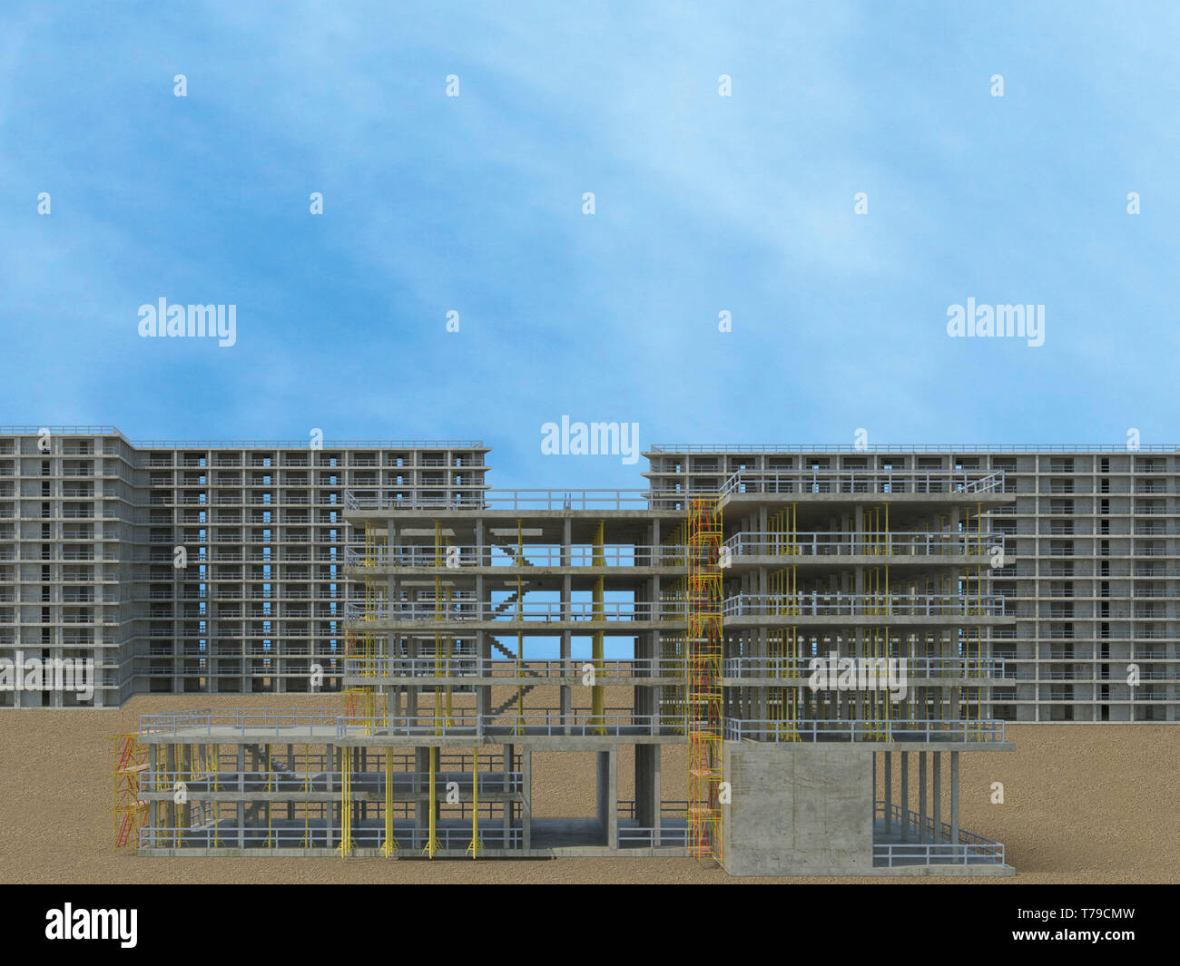 3d office building layout hi-res stock photography and images - Alamy