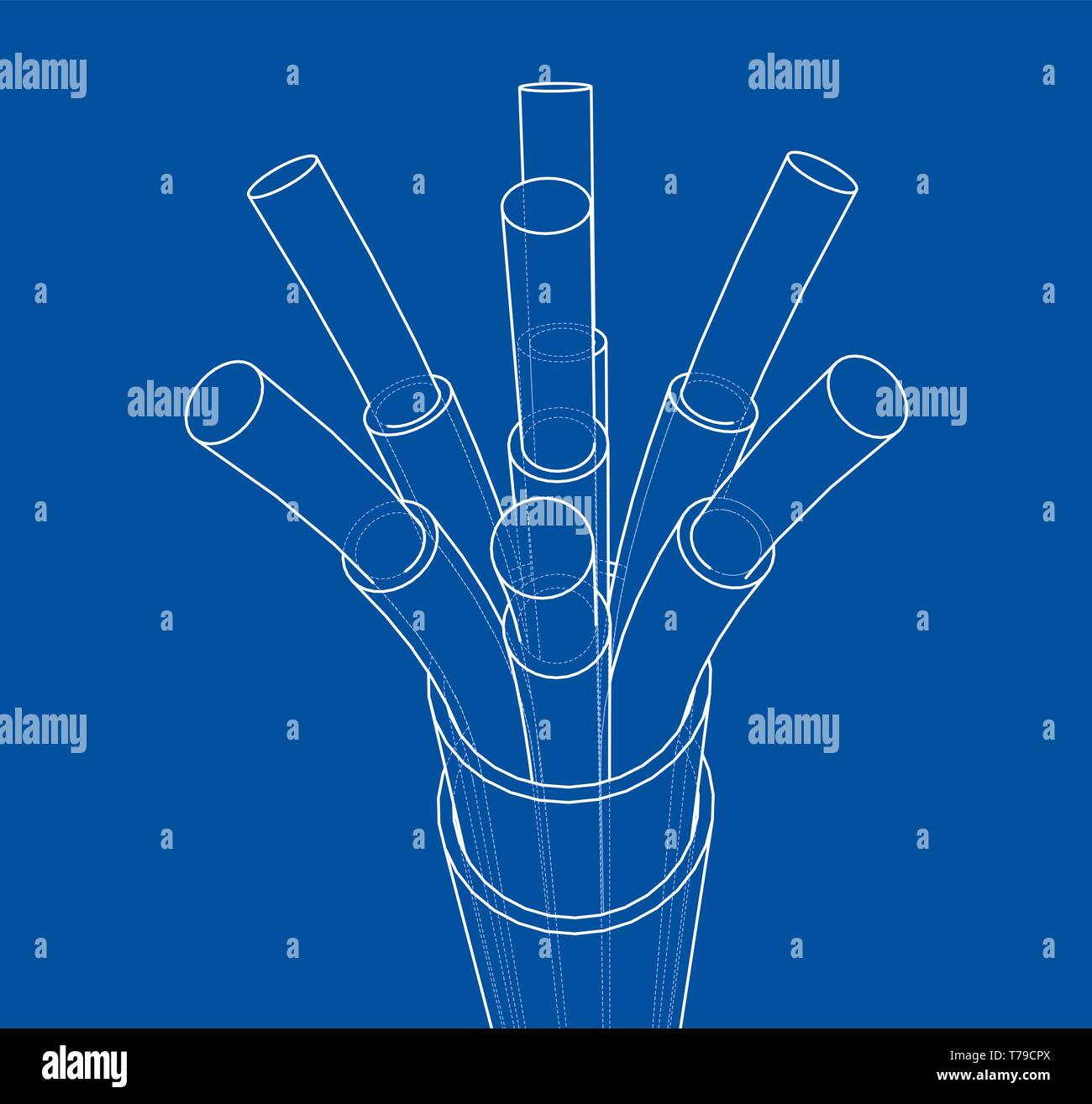 Curved copper wire Stock Vector Images - Alamy