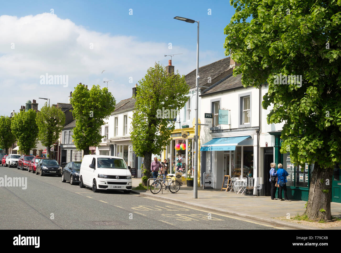 Main Street in the town centre of Cockermouth, Cumbria, England, UK ...