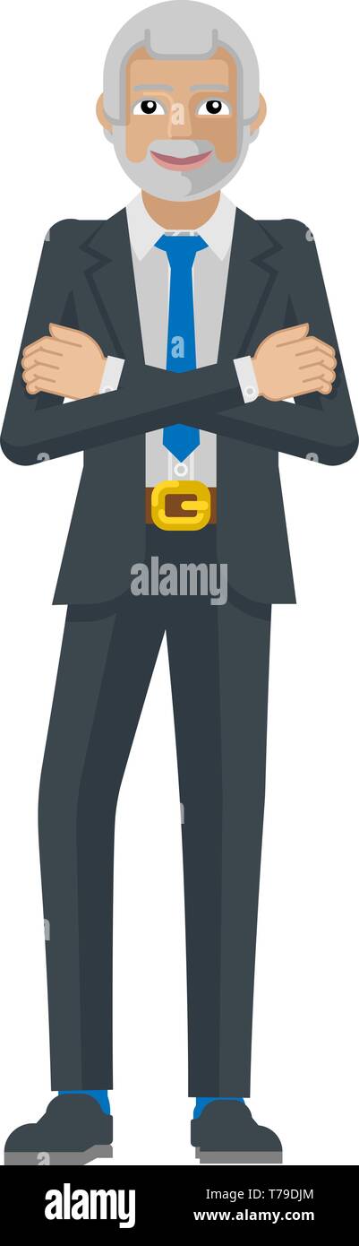 Old business man smiling Stock Vector Images - Alamy