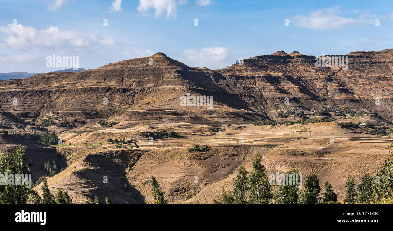 Landscape between Gheralta and Lalibela in Tigray, Ethiopia, Africa ...