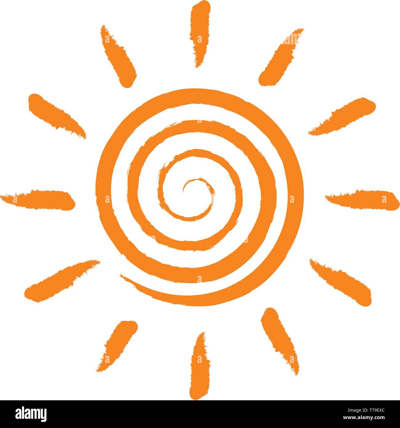 Sun sketch on white background. Sun icon design Stock Vector Image ...