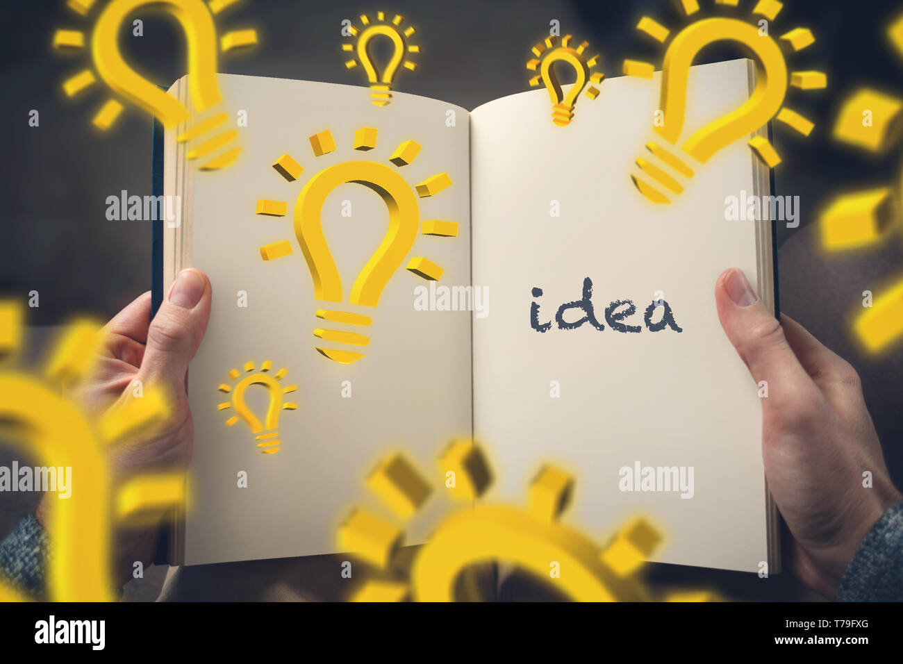 Inspiration through reading Stock Photo - Alamy