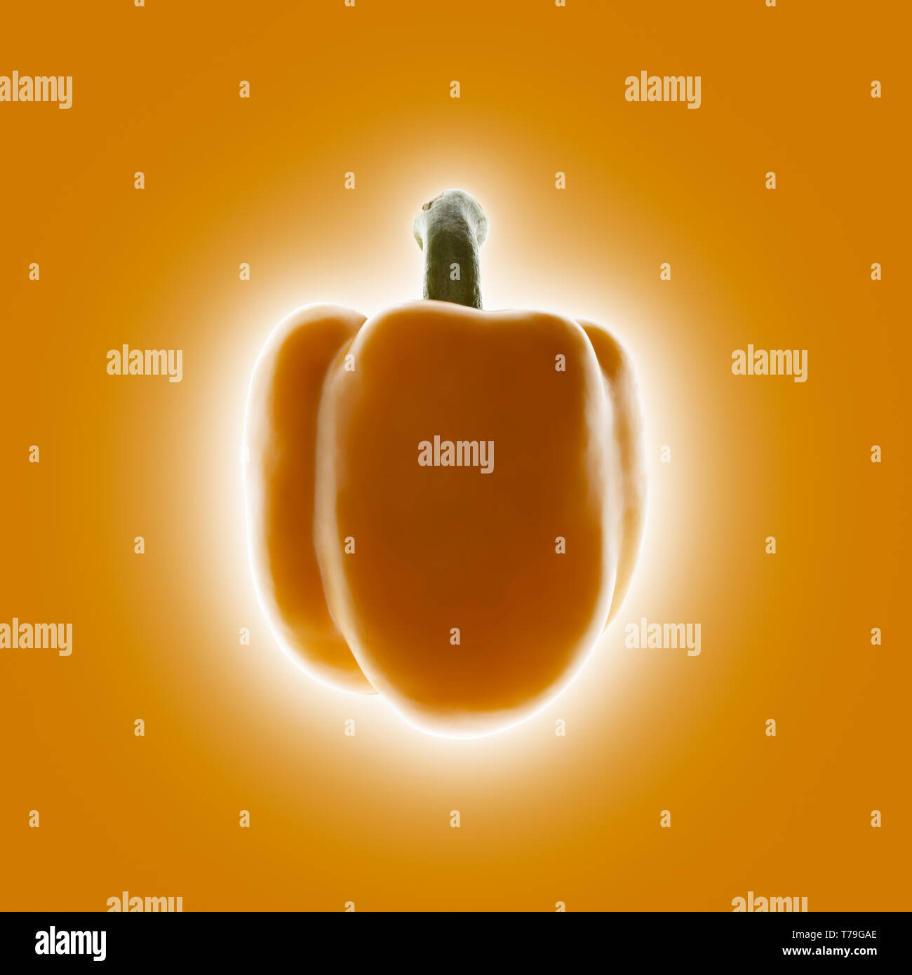 One yellow cut bell pepper hi-res stock photography and images - Alamy