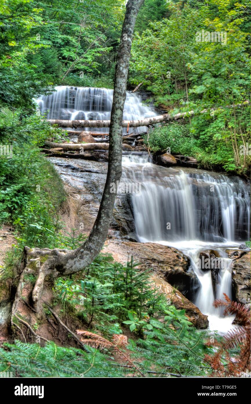 Sable Falls, Pictured Rocks National Lakeshore, Michigan Stock Photo ...