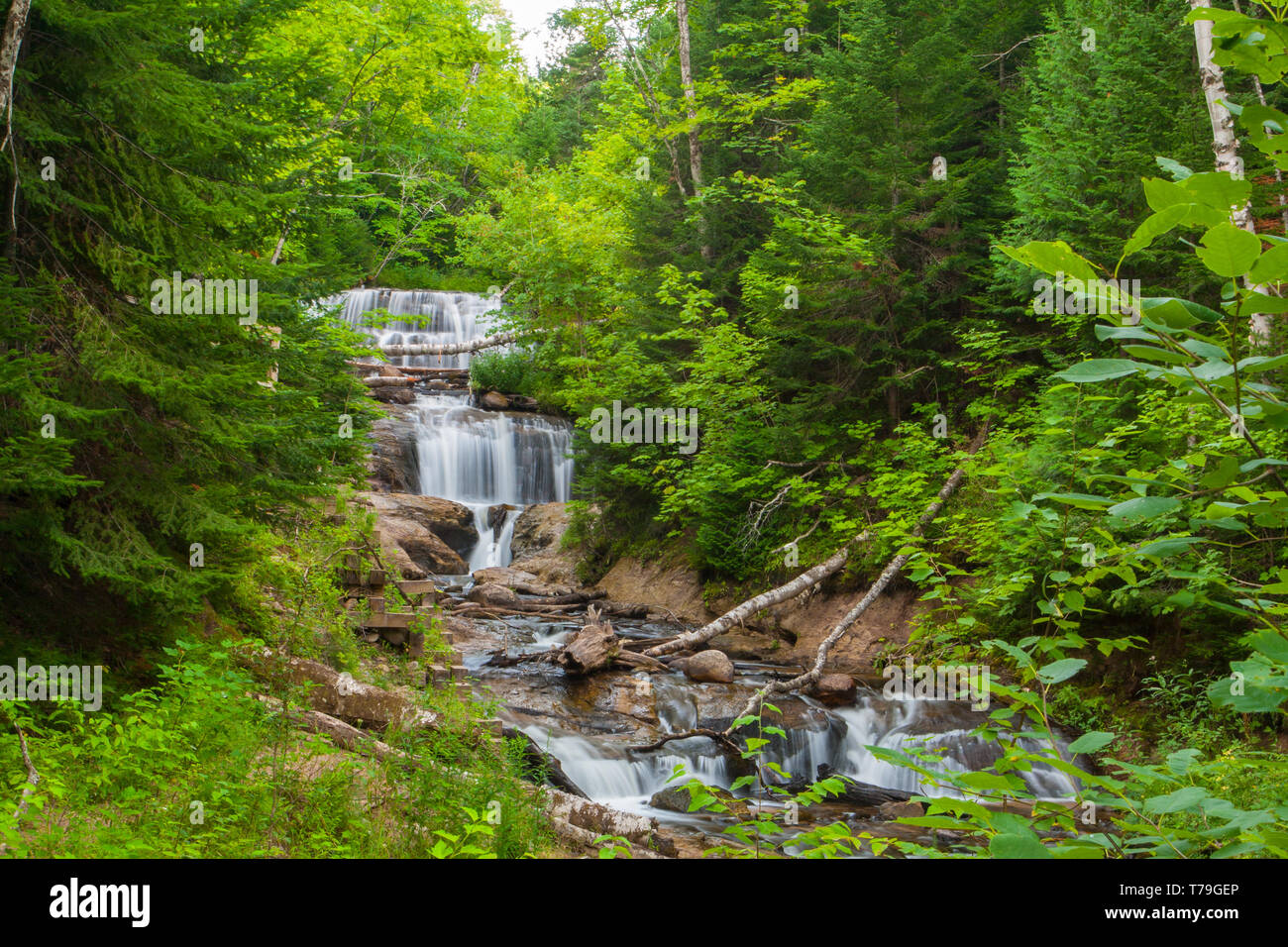 Sable Falls, Pictured Rocks National Lakeshore, Michigan Stock Photo ...