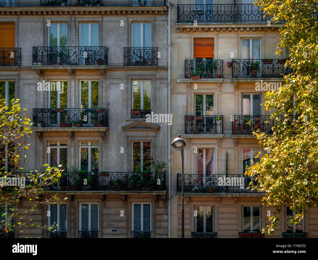 Paris residential buildings. Old Paris architecture, beautiful facade ...