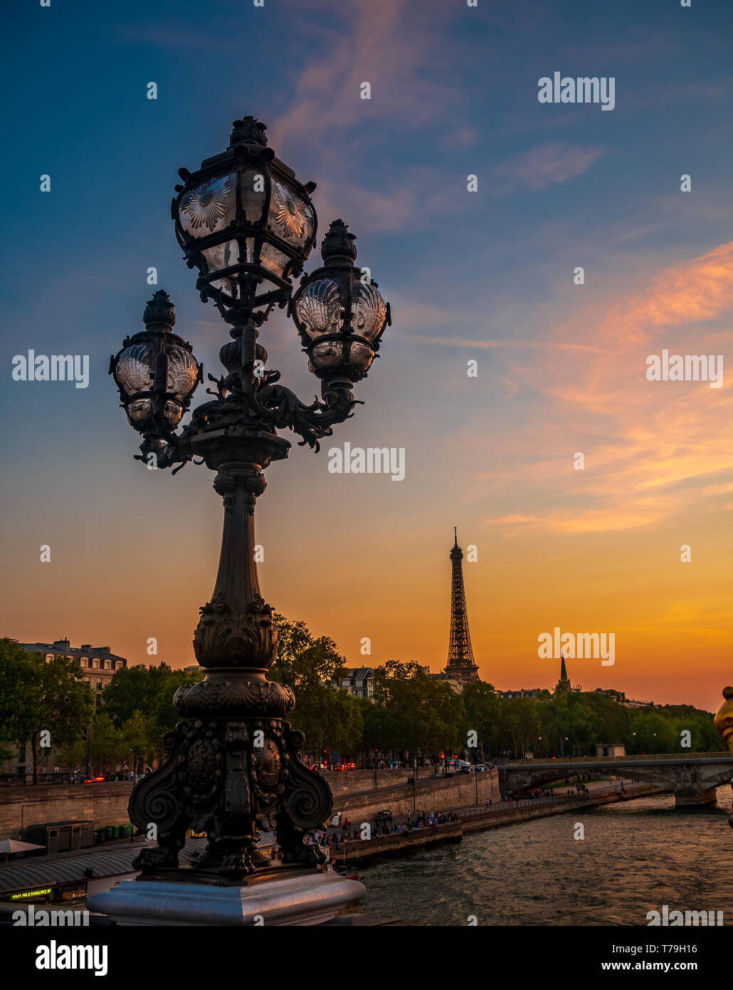 Paris, France - August 19, 2018 : Pont Alexandre III (Alexander the ...