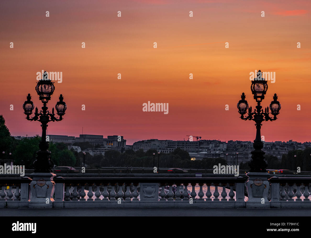 Paris, France - August 19, 2018 : Pont Alexandre III (Alexander the ...