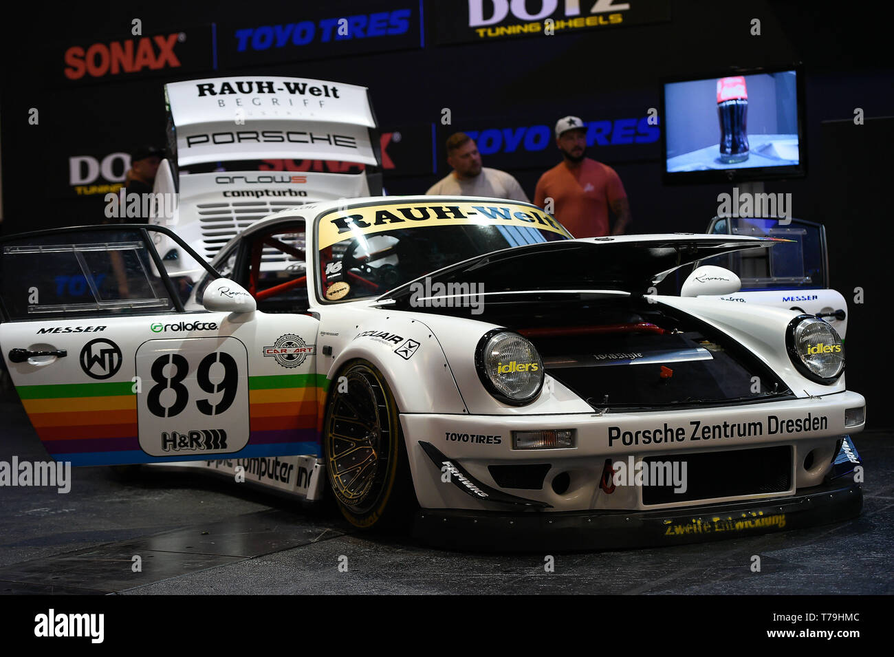 A car competing in the European Tuning Showdown seen during Tuning ...