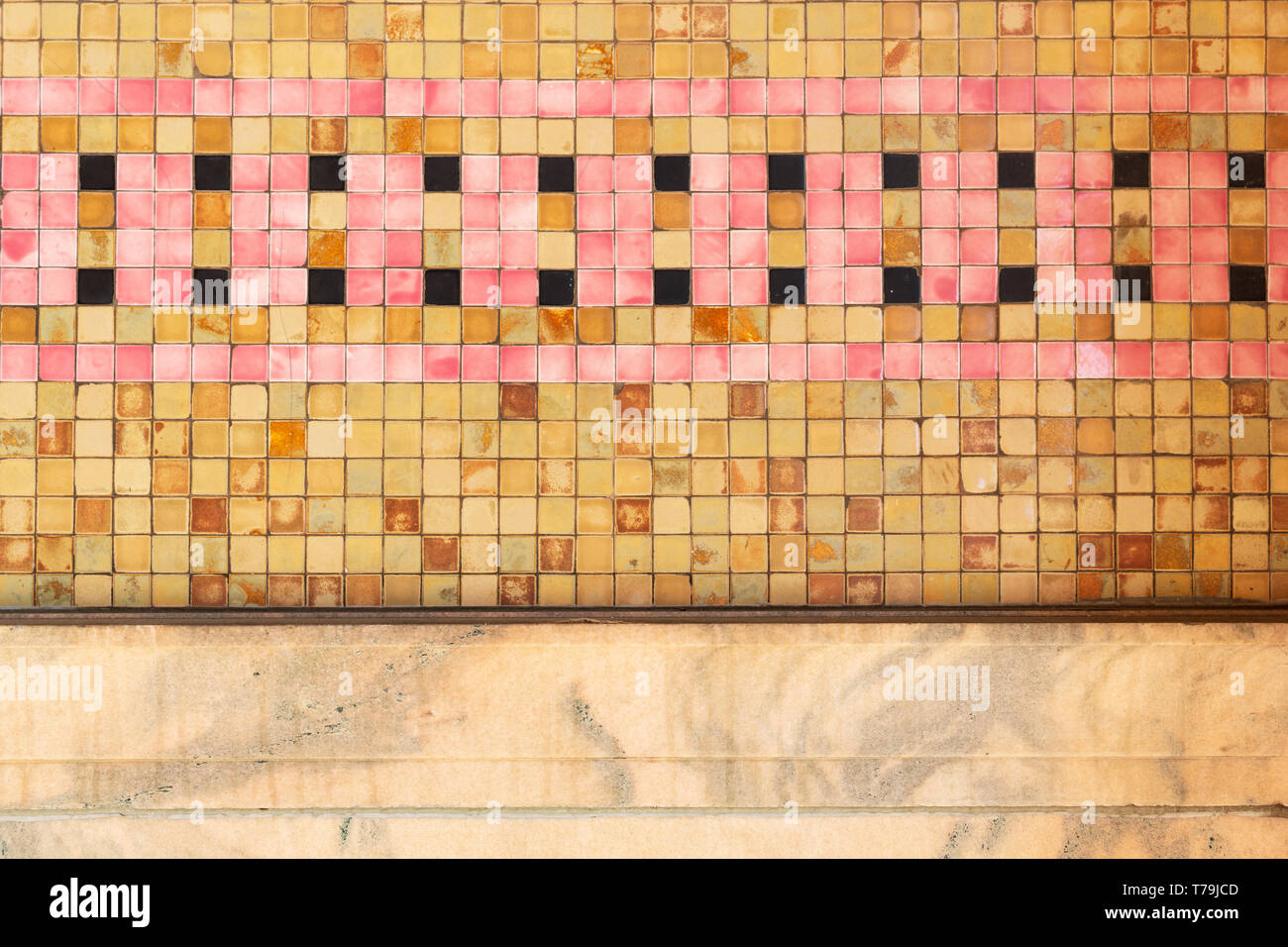 The mosaic tiles and marble wainscoting of the City Building in ...