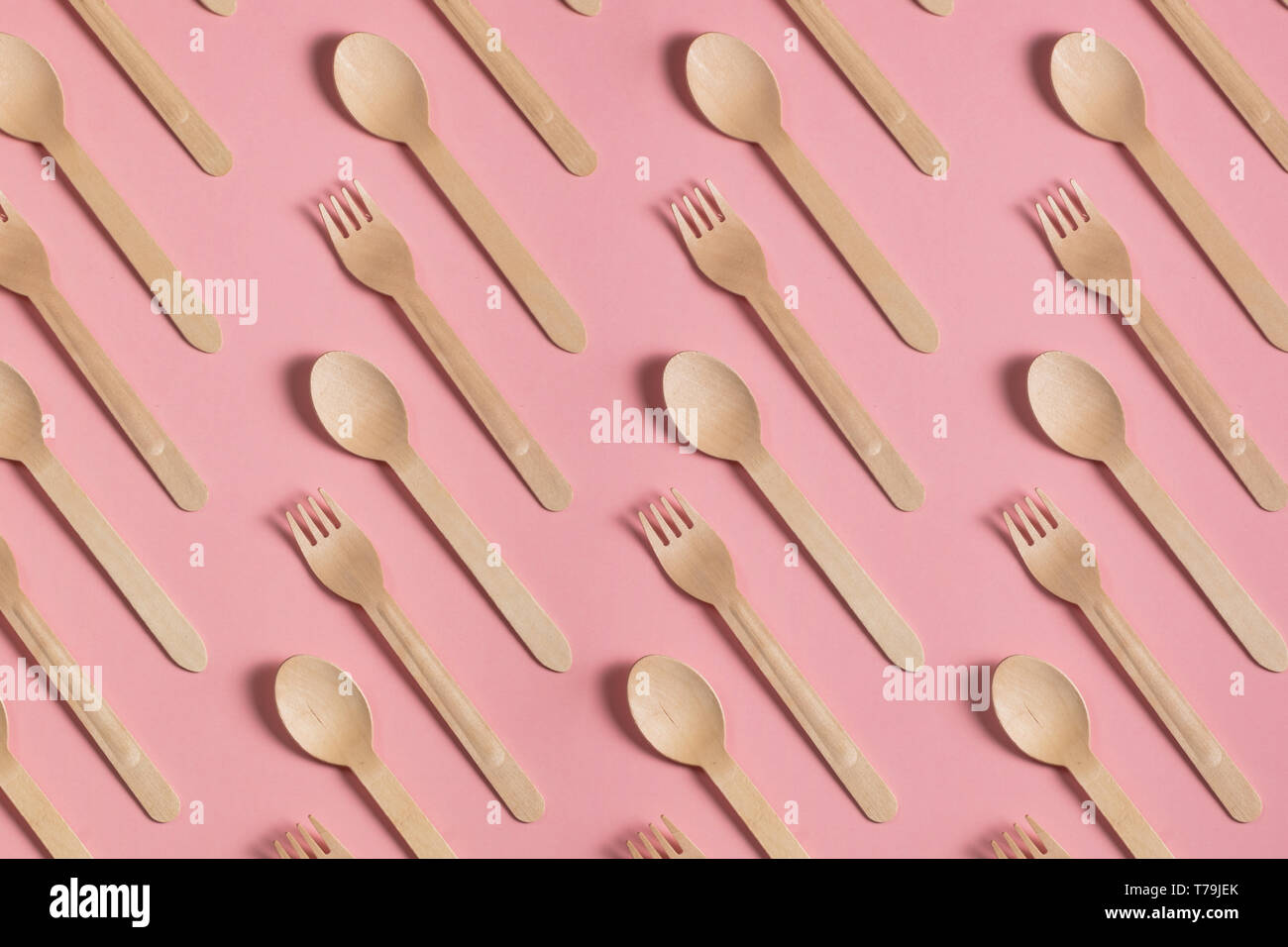 cutlery set isolated on pink background. 3D render. top view photo ...