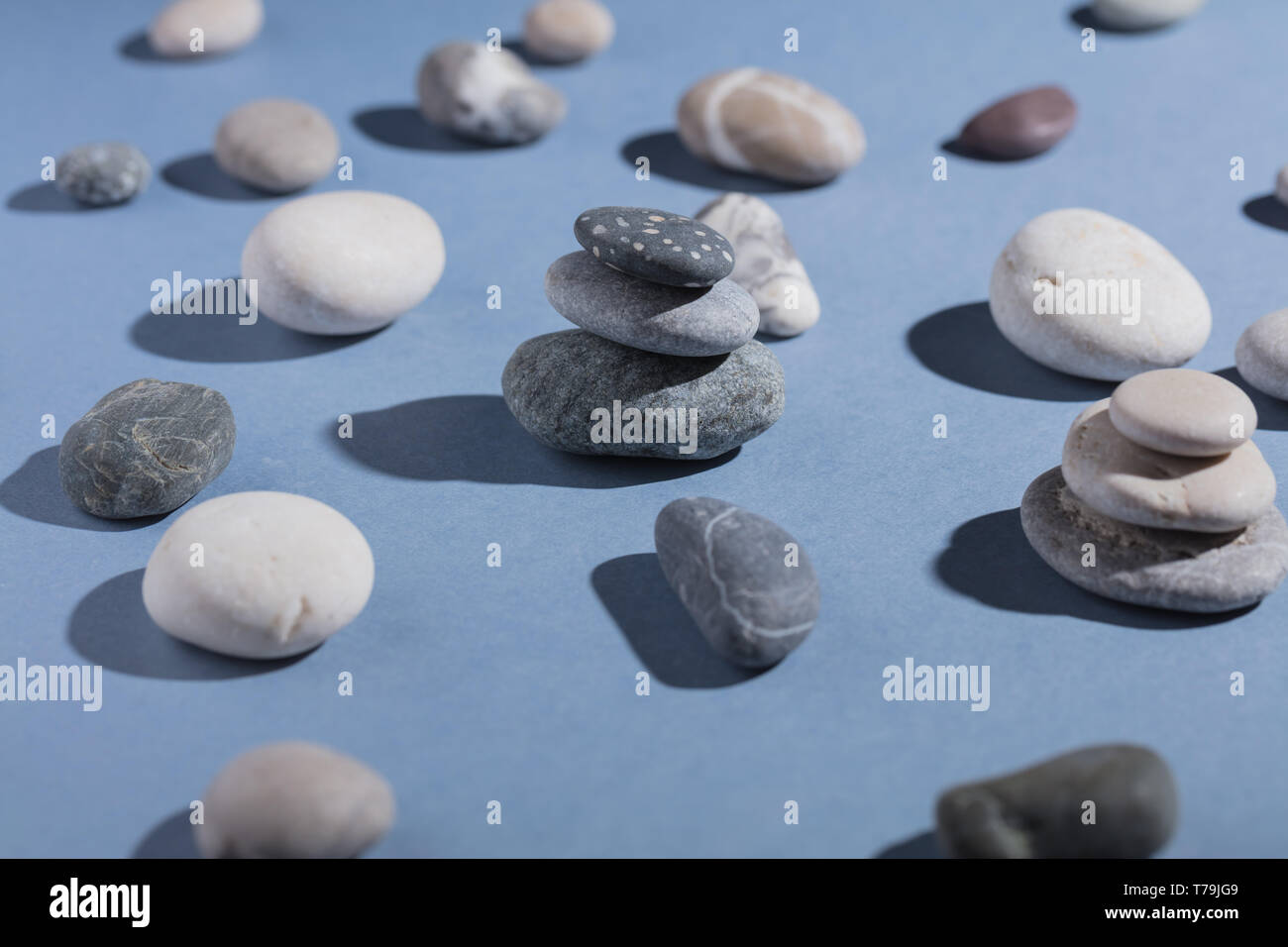 different kinds of pebbles stones, close up photo Stock Photo - Alamy