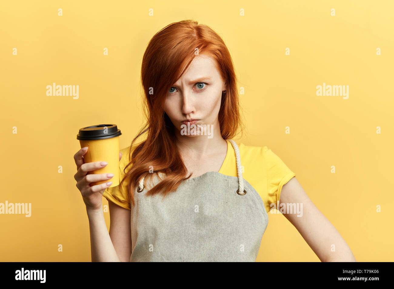 Takeaway coffee sad face hi-res stock photography and images - Alamy