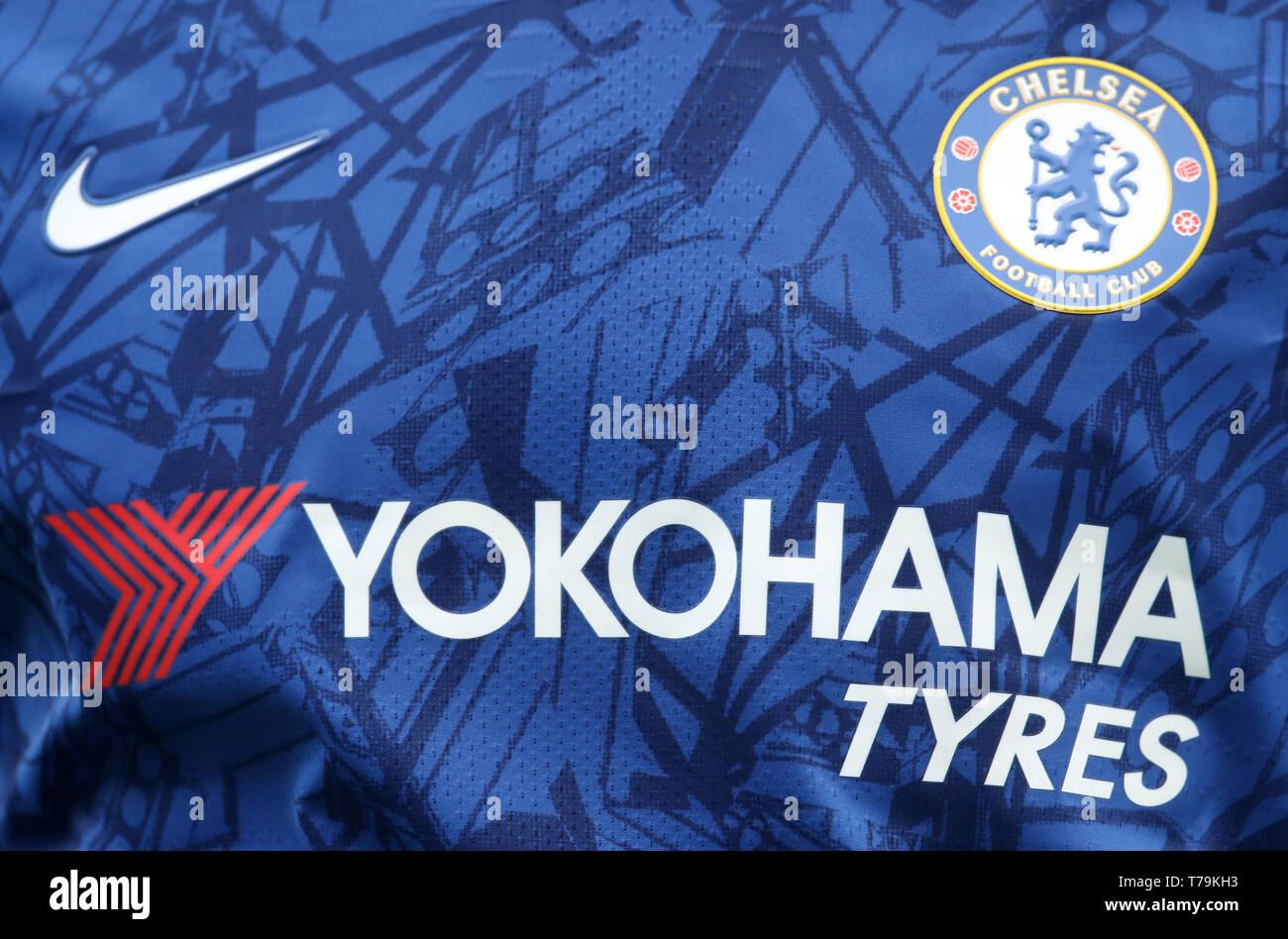 A detailed view of the new Chelsea kit during the Premier League match ...