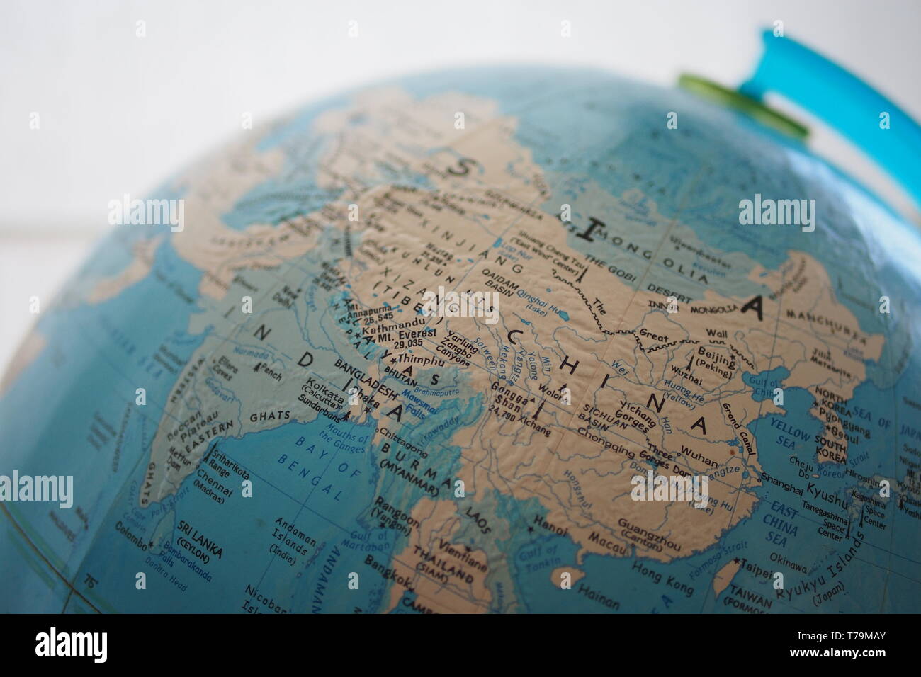 Map of asia showing thailand hi-res stock photography and images - Alamy