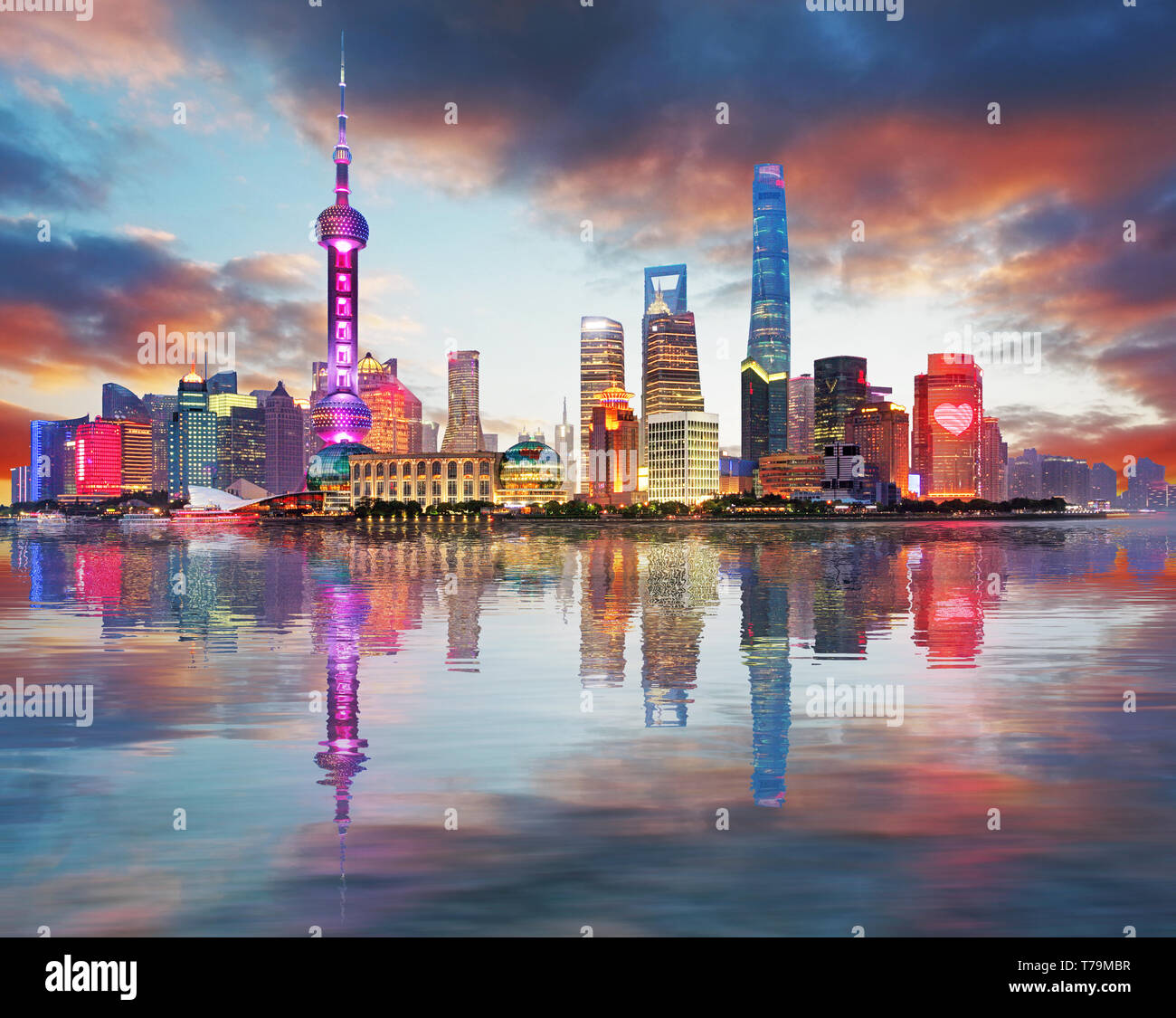 Shanghai skyline pudong sky clouds hi-res stock photography and images ...