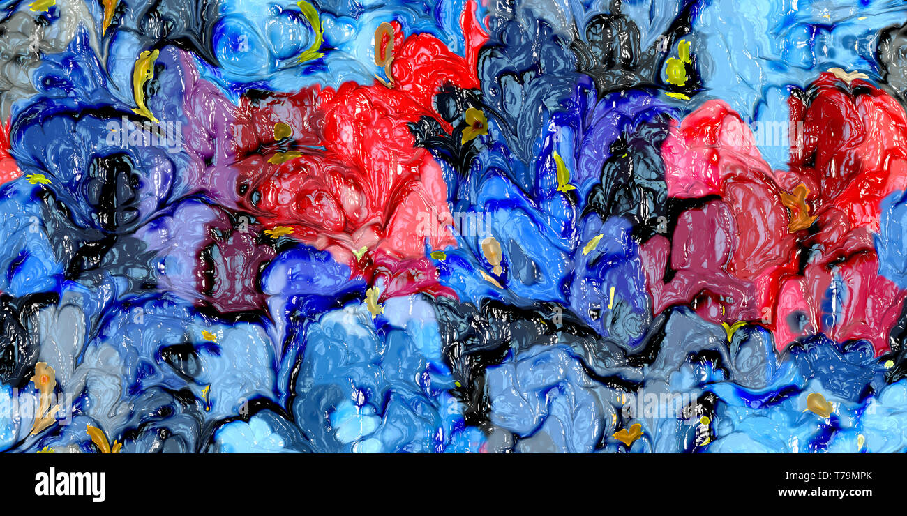 Colorful oil painting hand-painted art illustration : abstract texture ...