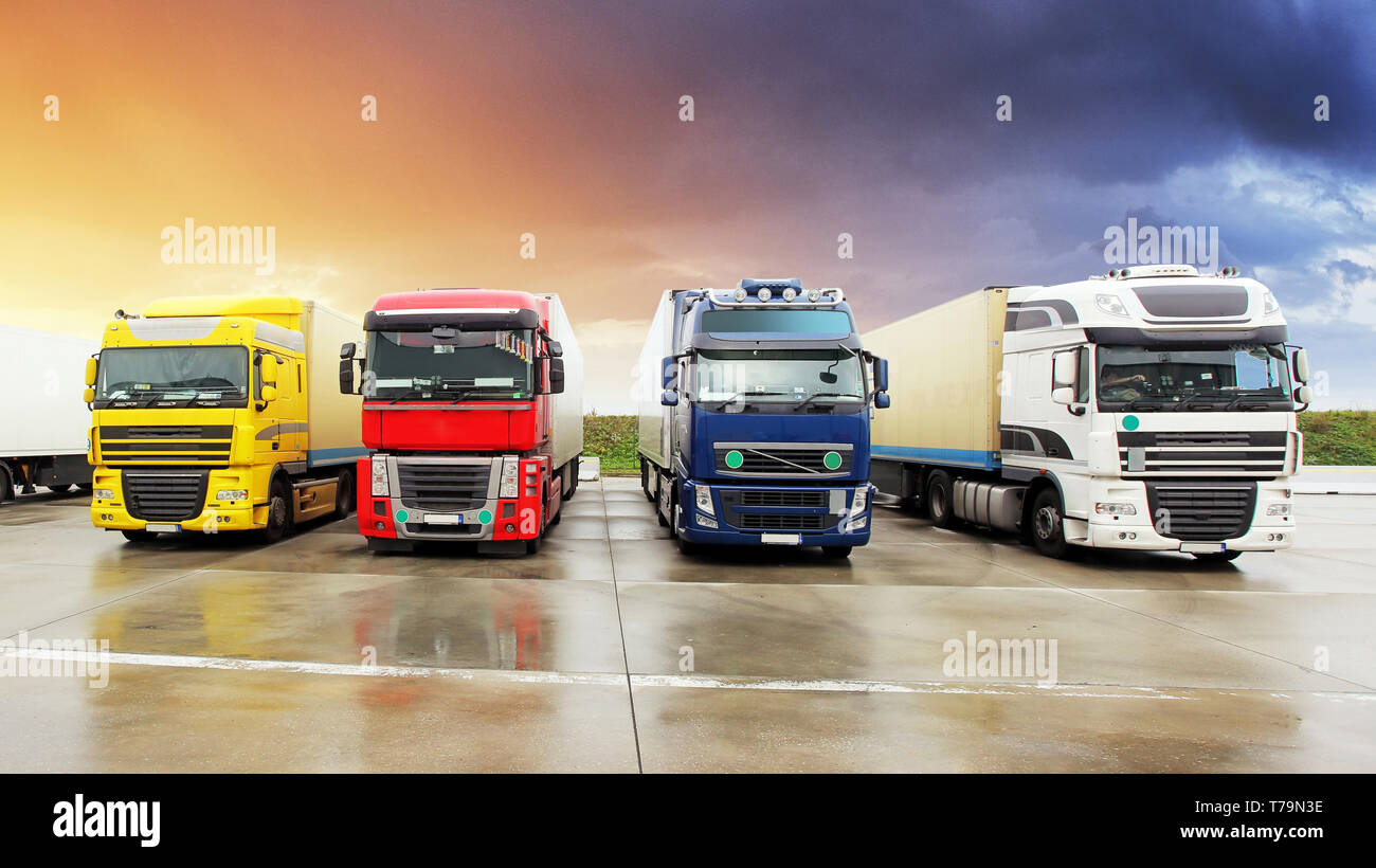 Freight transportation truck hi-res stock photography and images - Alamy