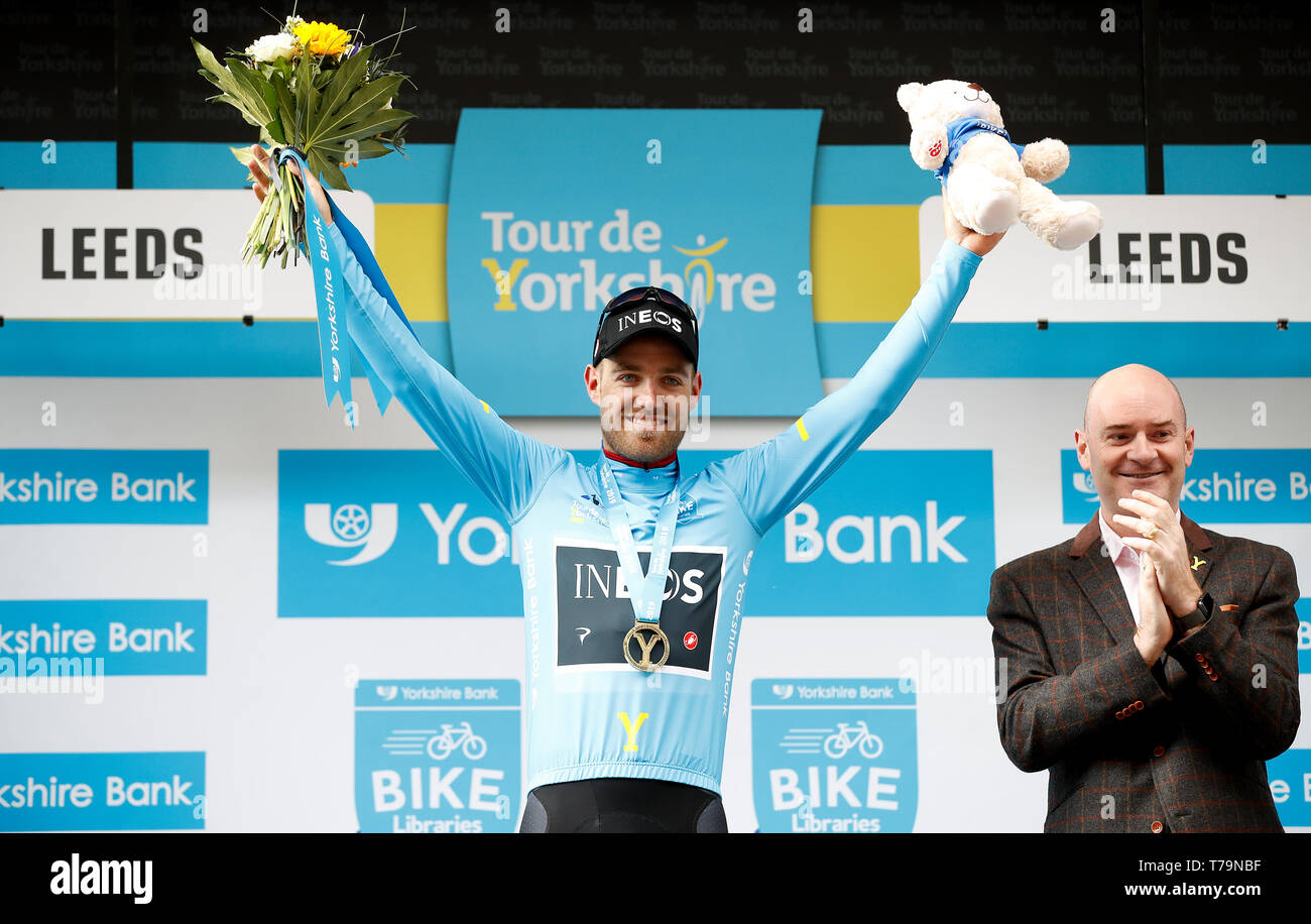 Team ineos christopher lawless celebrates winning tour de yorkshire hi ...