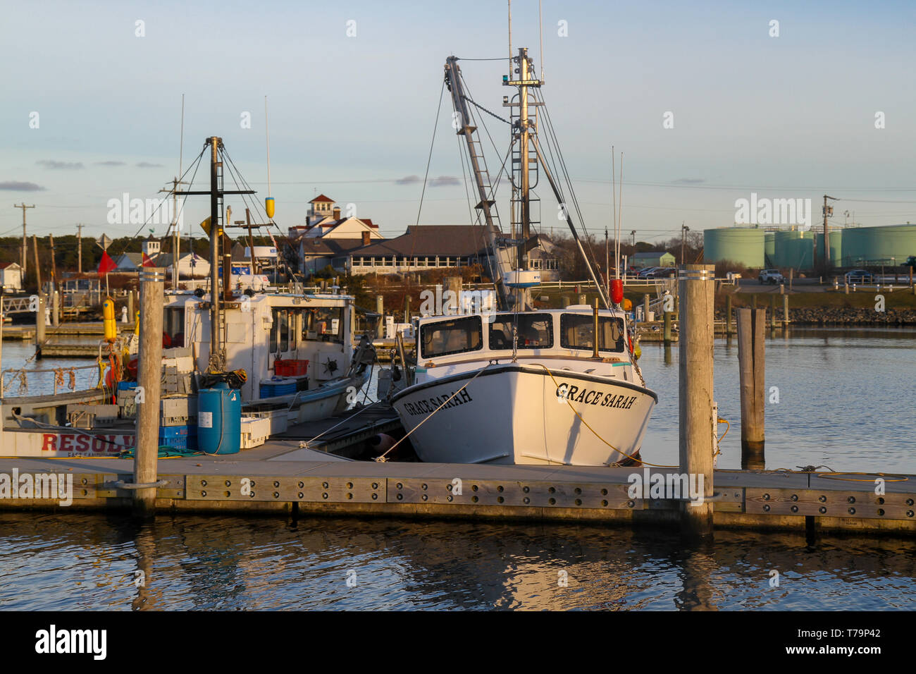 Fishing boats docked at Sandwich Harbor, Sandwich, Massachusetts ...