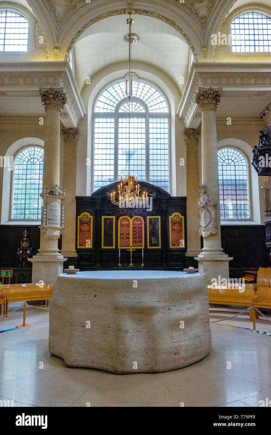 St stephen walbrook church interior city of london hi-res stock ...