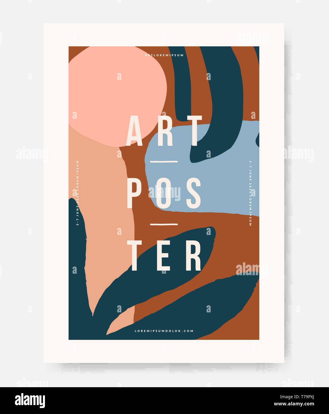 Creative and modern poster templates with organic abstract shapes in ...