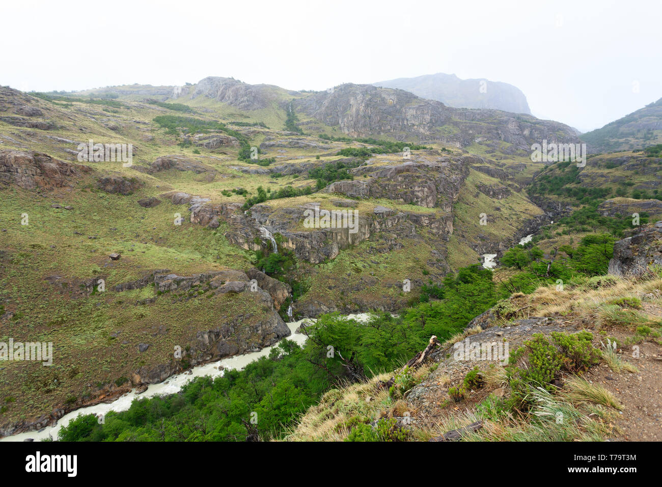 Landscape along trekking path to laguna Torre and cerro Torre ...