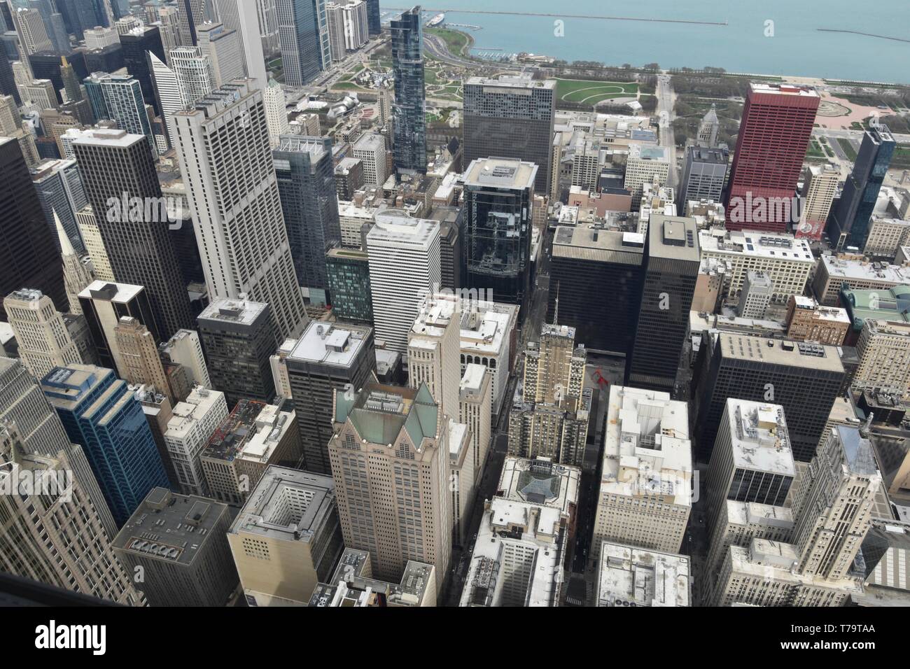 The view of Chicago from atop the Willis Tower, central Loop, Chicago ...