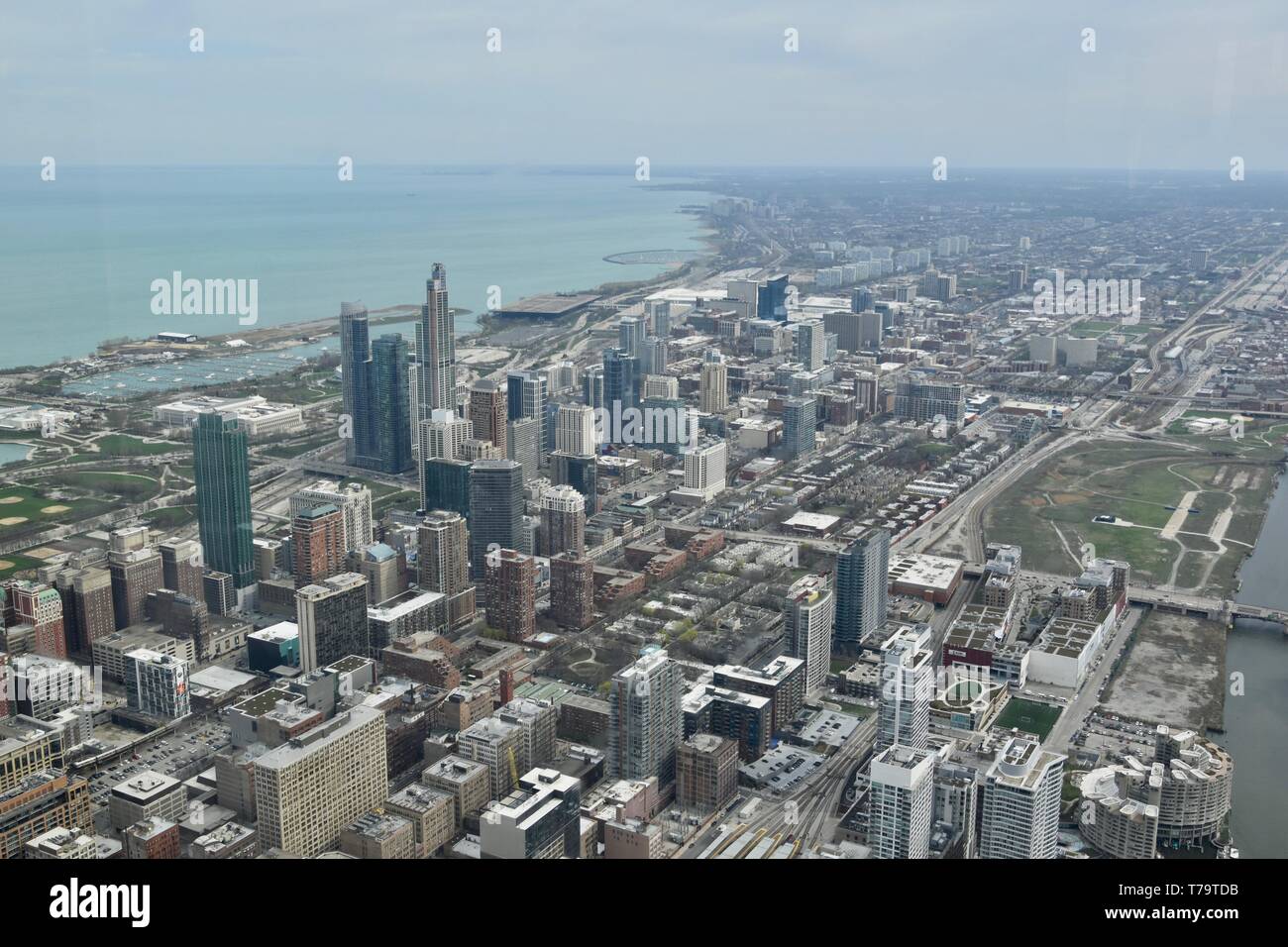 The view of Chicago from atop the Willis Tower, central Loop, Chicago ...
