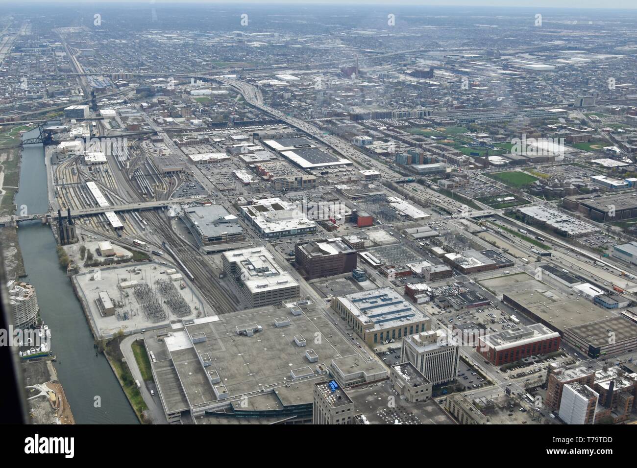 The view of Chicago from atop the Willis Tower, central Loop, Chicago ...