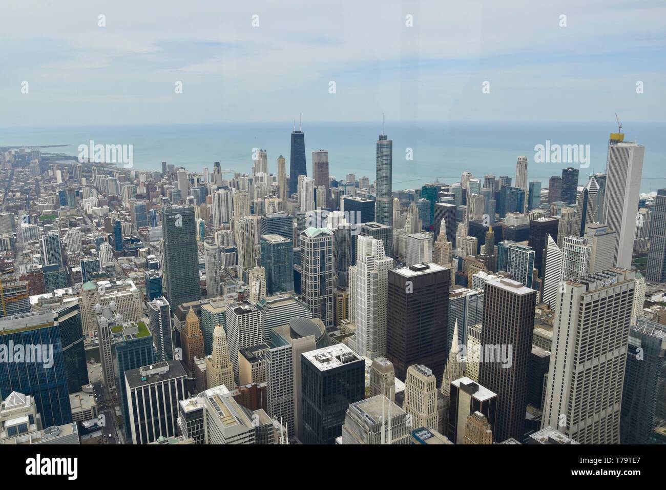 The view of Chicago from atop the Willis Tower, central Loop, Chicago ...