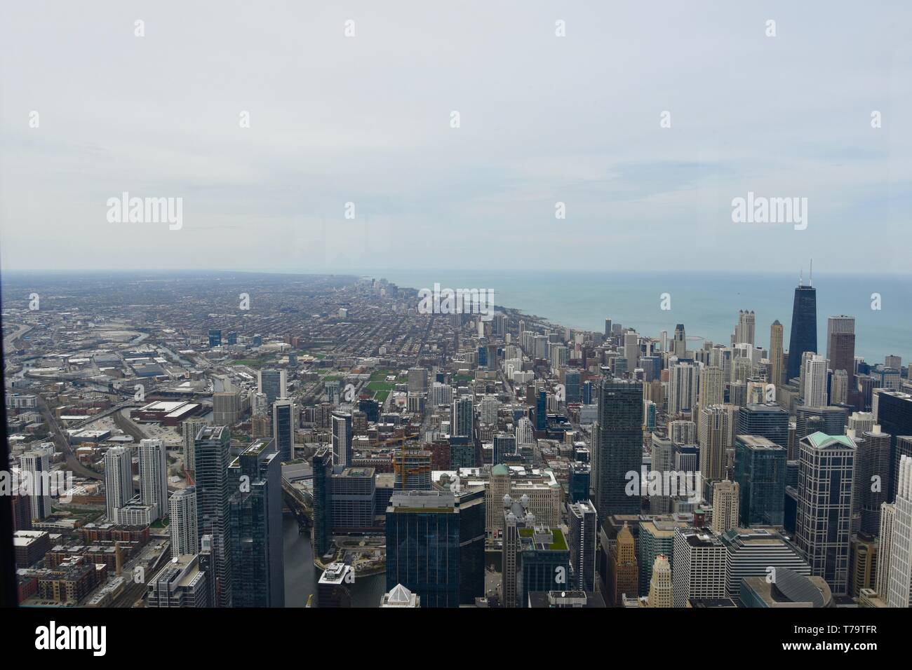The view of Chicago from atop the Willis Tower, central Loop, Chicago ...