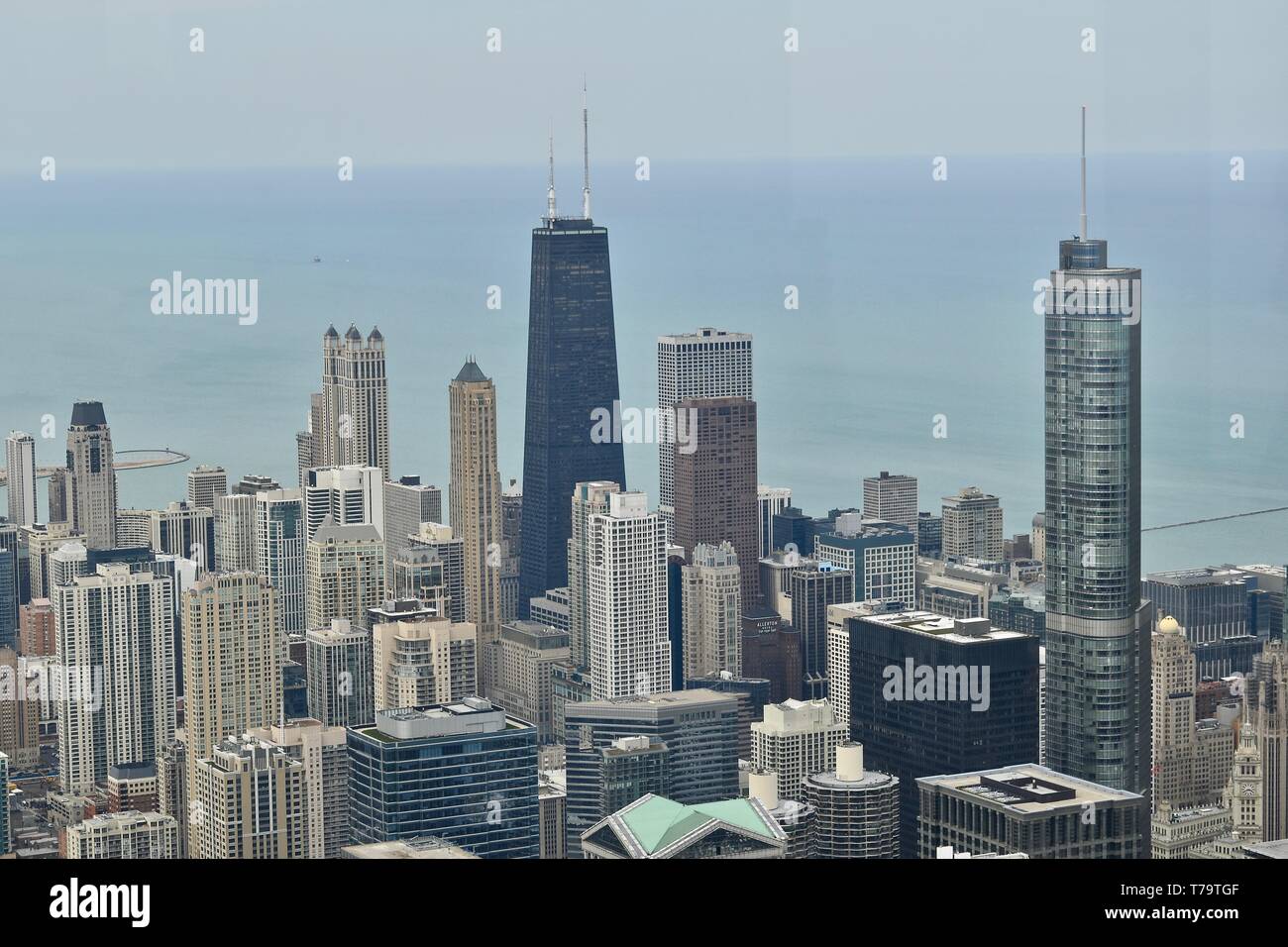 The view of Chicago from atop the Willis Tower, central Loop, Chicago ...