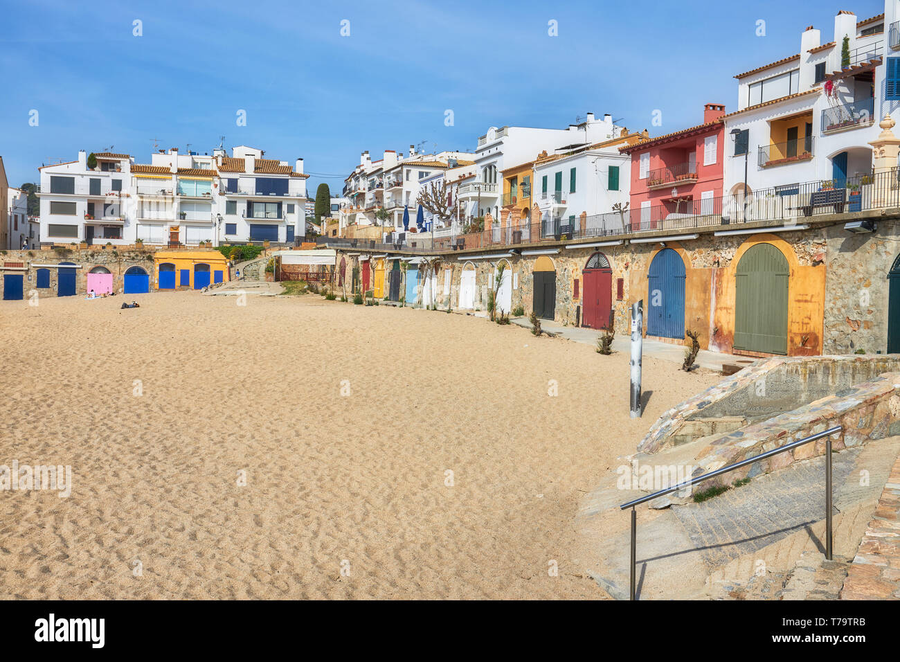 Nice small Spanish town in Costa Brava in Catalonia. Calella de ...