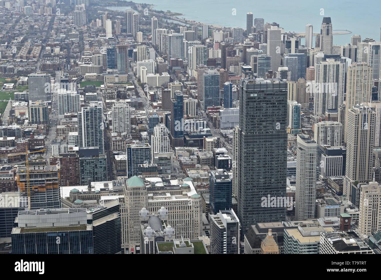The view of Chicago from atop the Willis Tower, central Loop, Chicago ...