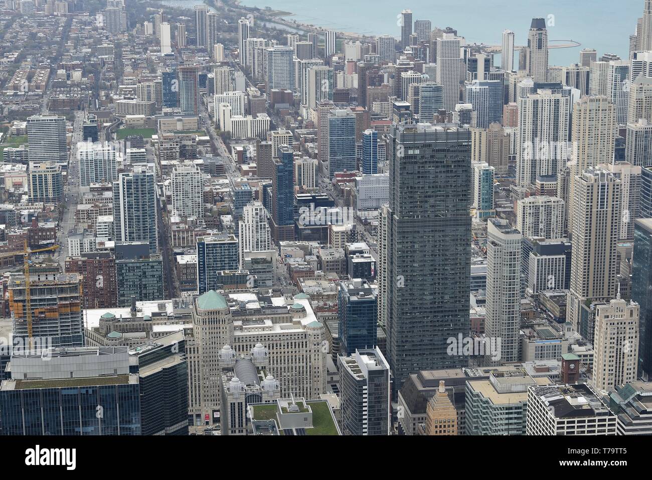The view of Chicago from atop the Willis Tower, central Loop, Chicago ...