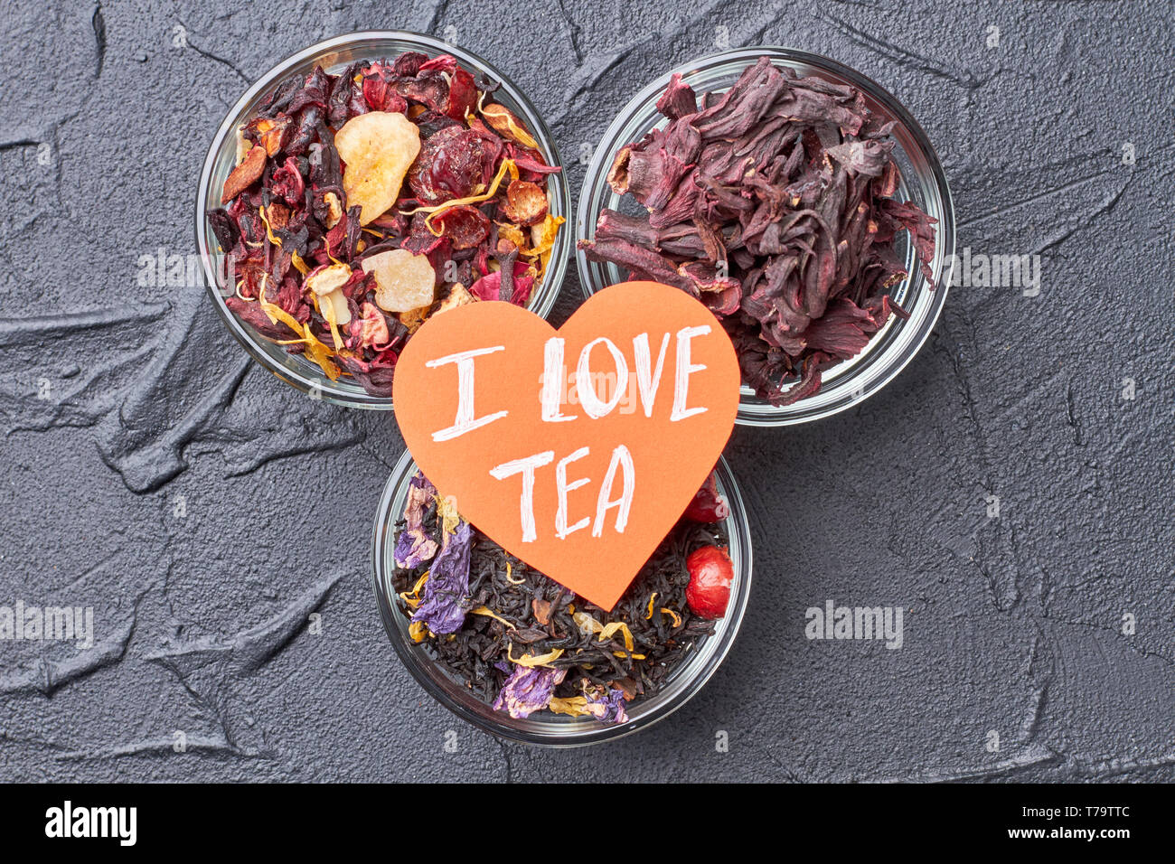 I love tea concept. Creative layout with assorted herbal and floral ...