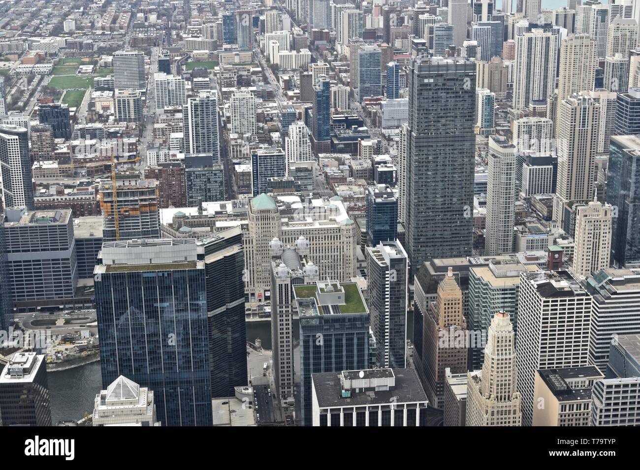 The view of Chicago from atop the Willis Tower, central Loop, Chicago ...