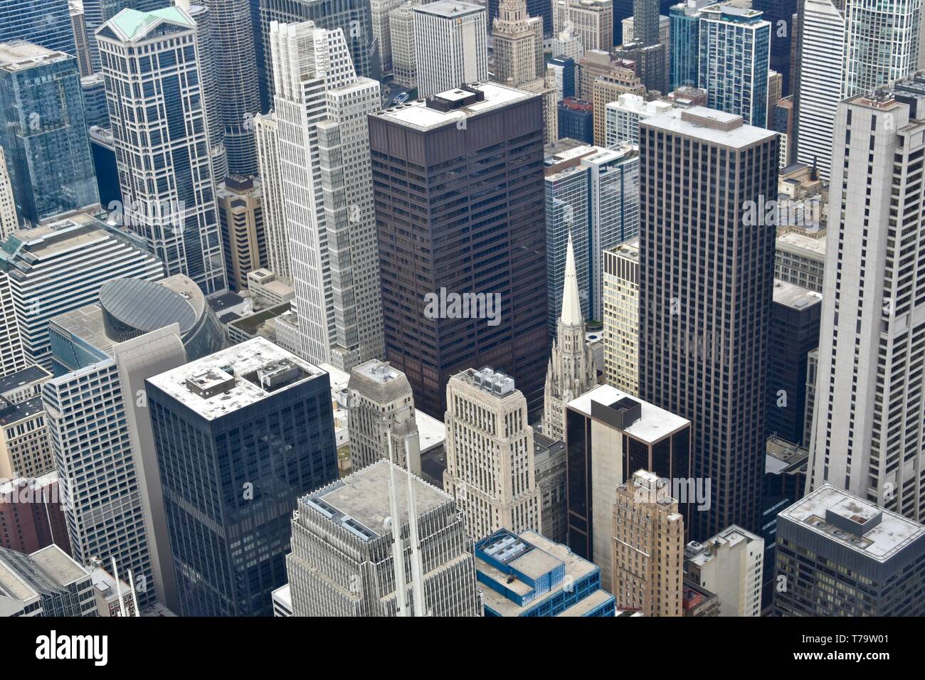 The view of Chicago from atop the Willis Tower, central Loop, Chicago ...