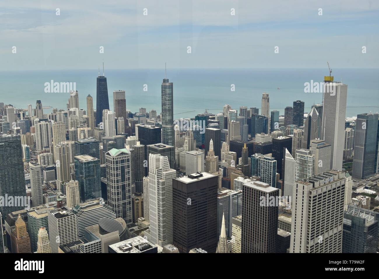 The view of Chicago from atop the Willis Tower, central Loop, Chicago ...