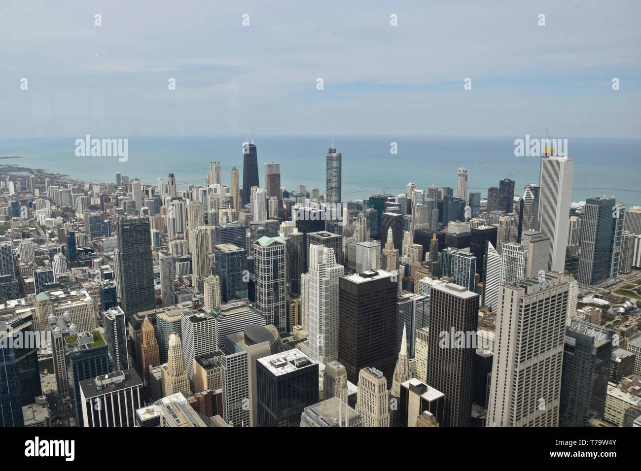 The view of Chicago from atop the Willis Tower, central Loop, Chicago ...