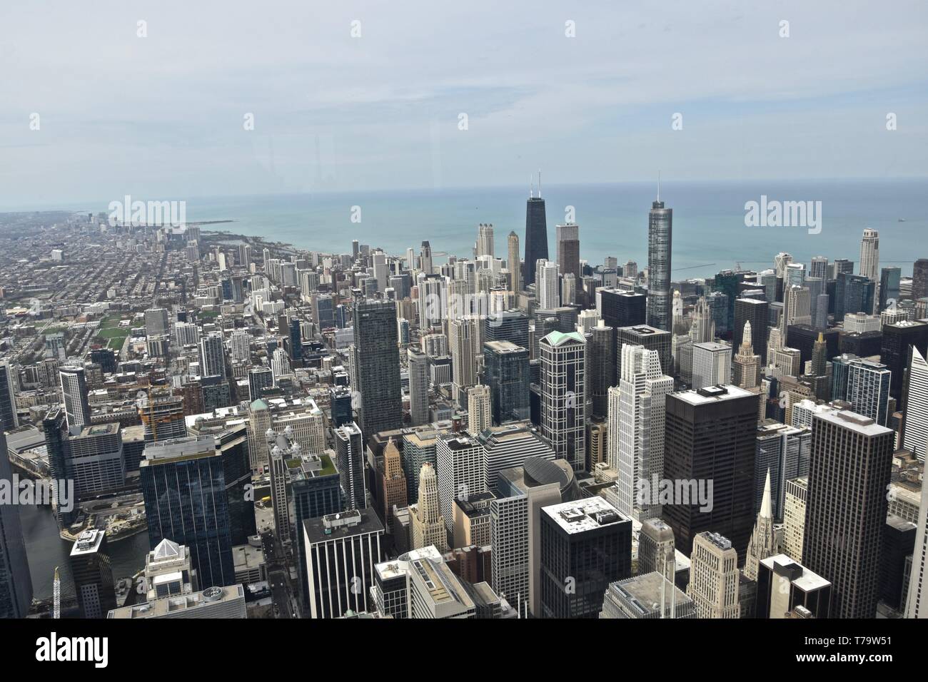 The view of Chicago from atop the Willis Tower, central Loop, Chicago ...